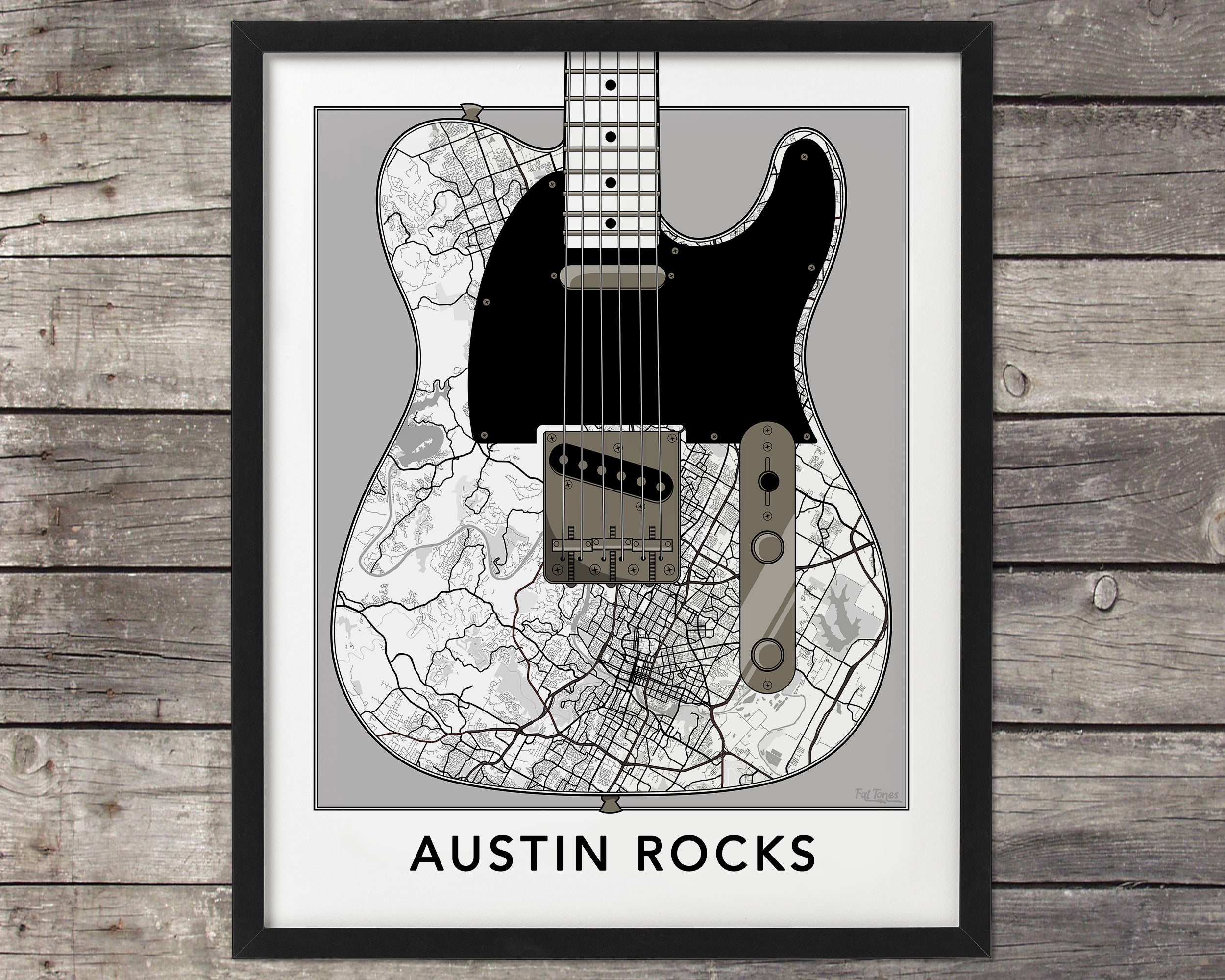 Austin Texas Map – Fat Tones